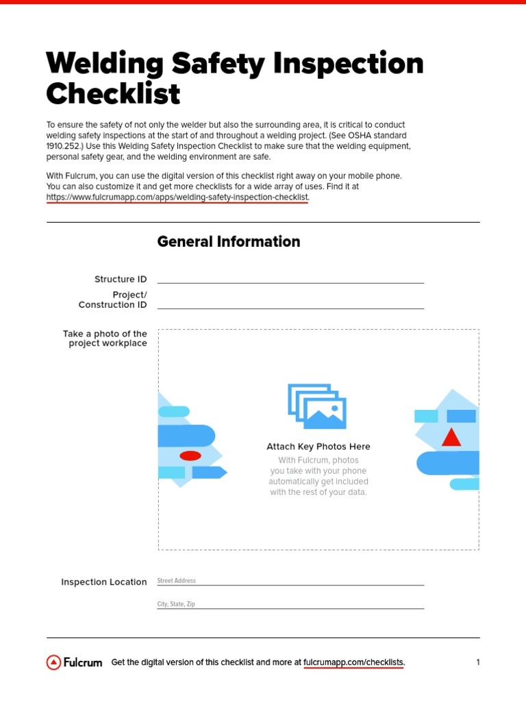 5fec8c0179132328730e3526 - Fulcrum Checklist - Welding Safety ...