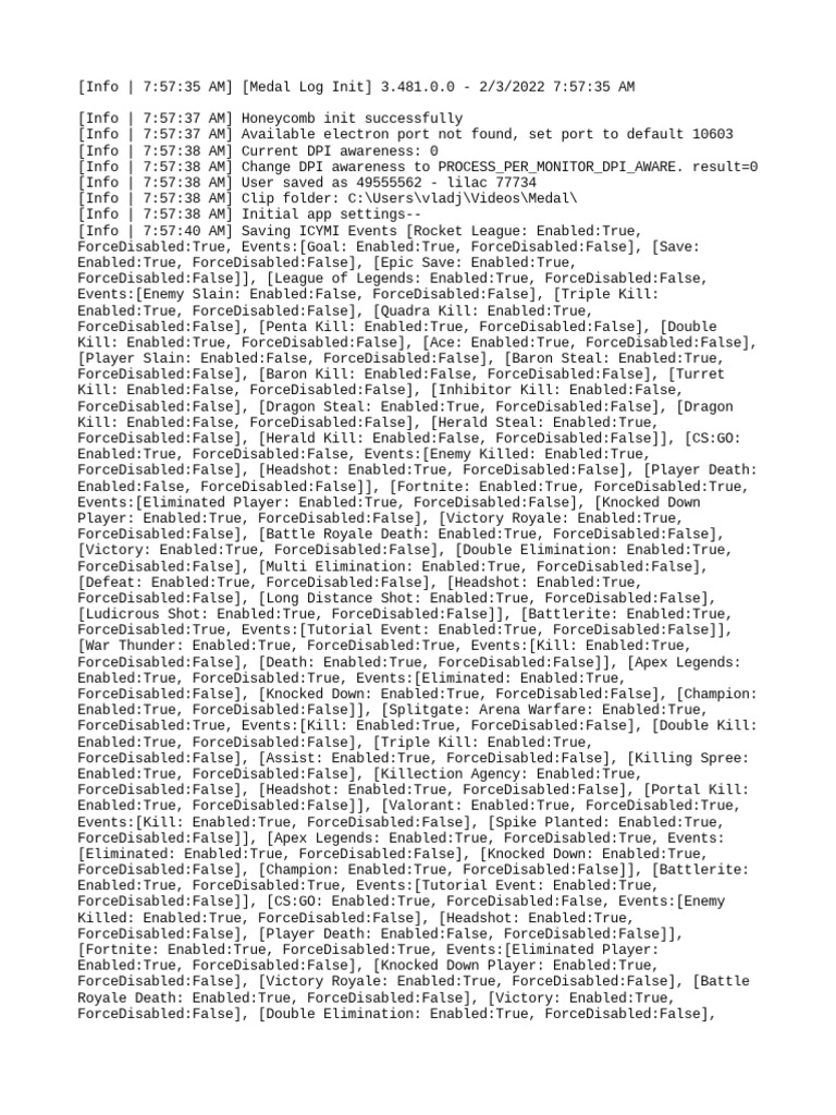 Medal Log 20220203 | PDF | Usb | Computing