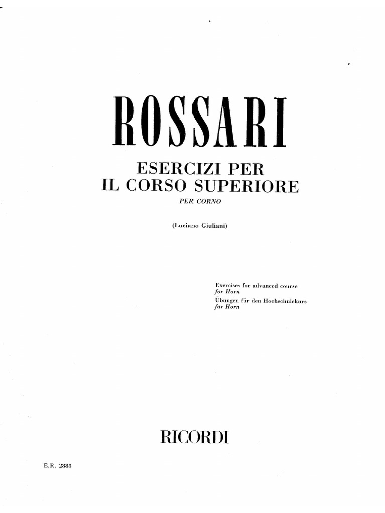 Rossari, Esercizi Per Il Corso Superiore | PDF
