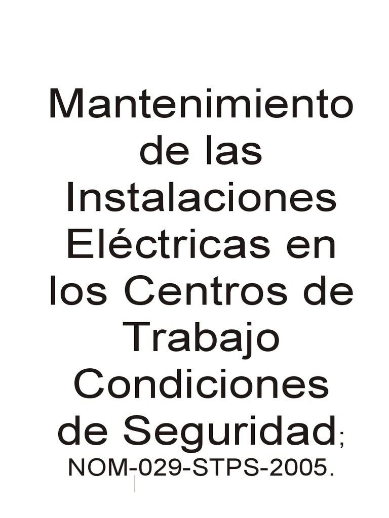 Manual - NOM-029 STPS (Seguridad Electrica) | PDF | Ingenieria ...