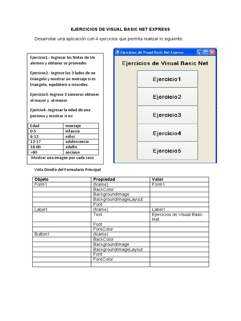 Ejercicios de Visual Basic Net Express-090208 | Descargar gratis PDF ...