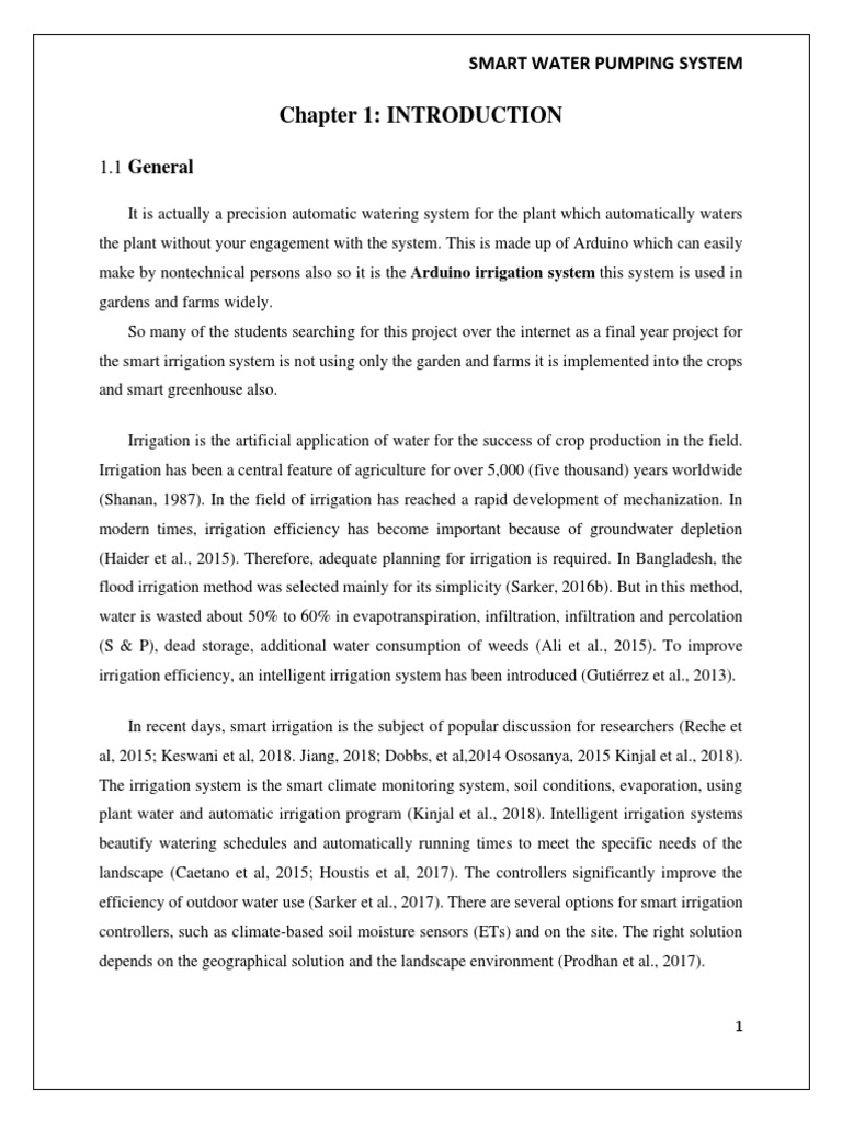 Chapter 1: INTRODUCTION: 1.1 General | PDF | Photovoltaics | Irrigation