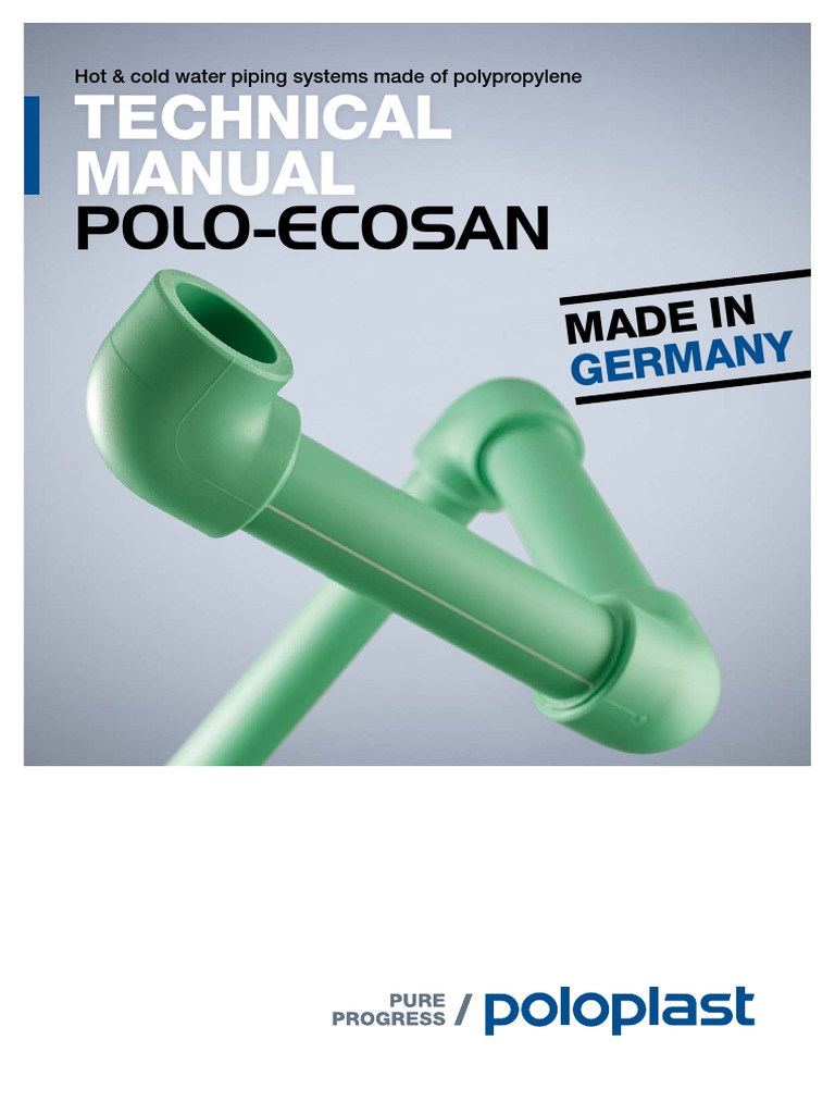 Polo-Ecosan: Technical Manual | Download Free PDF | Pipe (Fluid Conveyance) | Construction