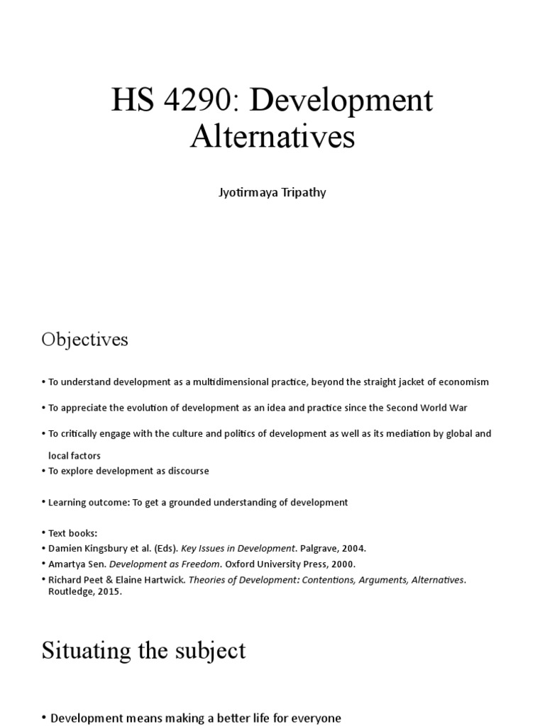 Development Alternatives | Download Free PDF | Capitalism | Economic Growth