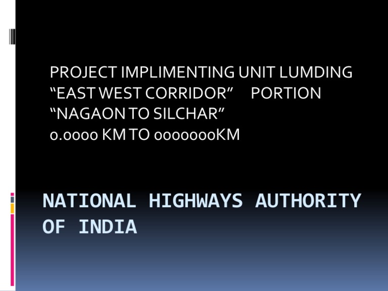 National Highways Authority of India | PDF