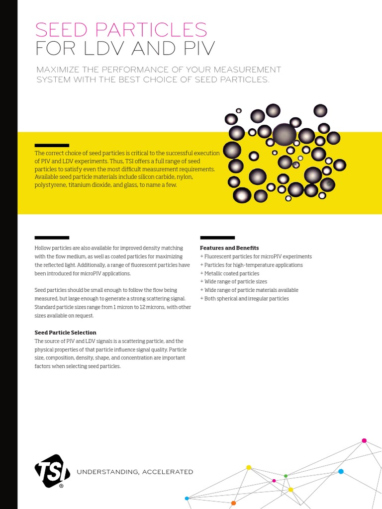 For LDV and Piv: Seed Particles | PDF | Aerosol | Particle