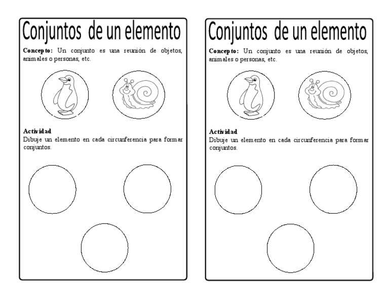 Conjuntos de Un Elemento Concepto y Ejemplos | PDF