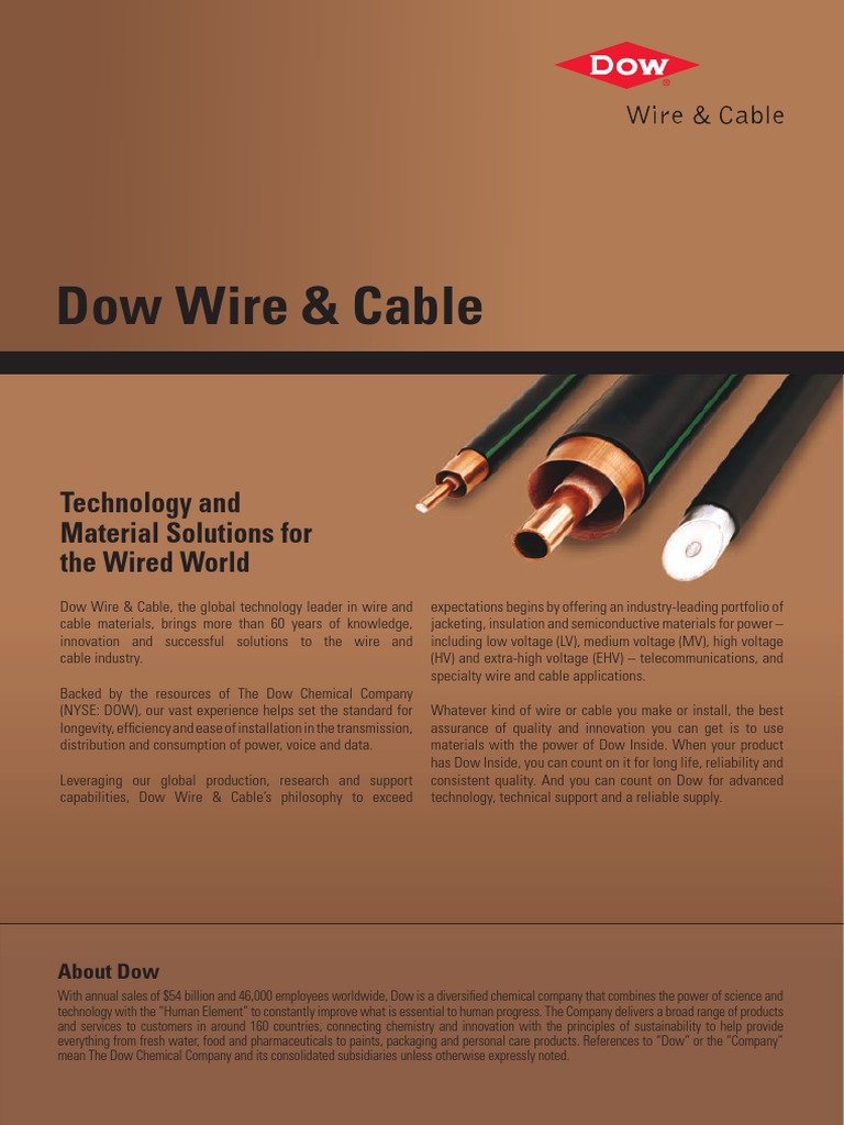 Brochure Wire and Cable | PDF | Dow Chemical Company | Wire