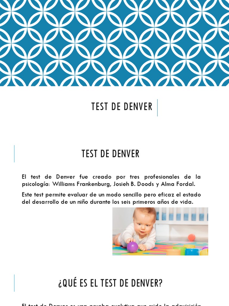 Test de Denver | PDF | Aquisición de idioma | Evolución