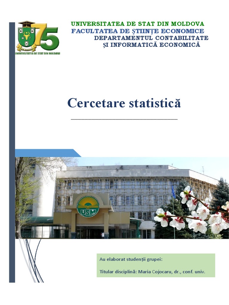 Studiu Individual Statistica Template | PDF
