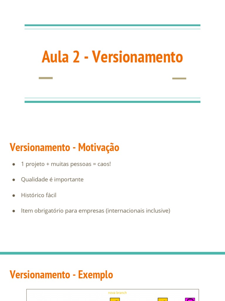 2.1 Aula 2 - Versionamento PDF | PDF