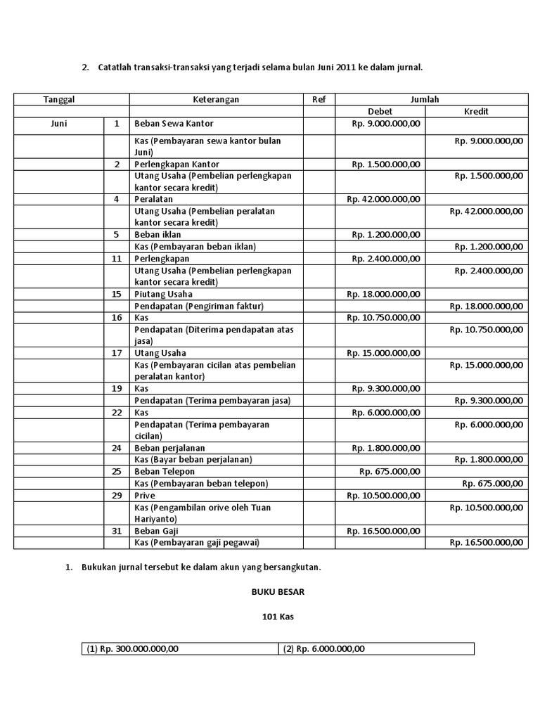 Buatlah Jurnal Untuk Mencatat Transaksi | PDF