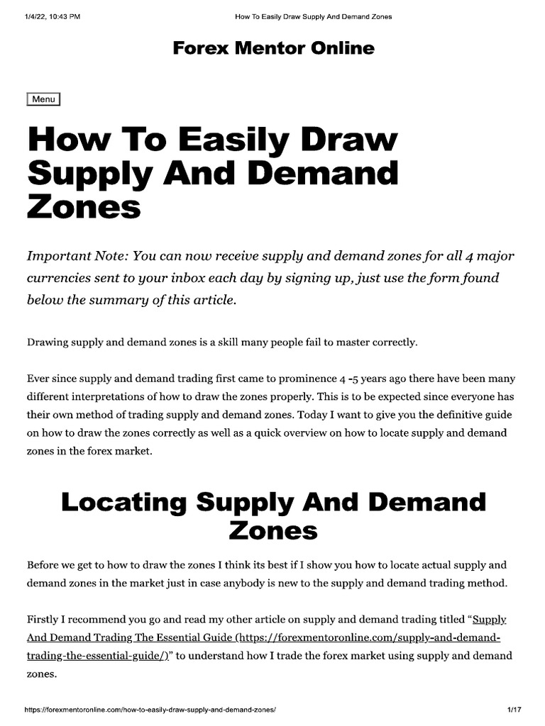 Supply and Demand Zones | PDF