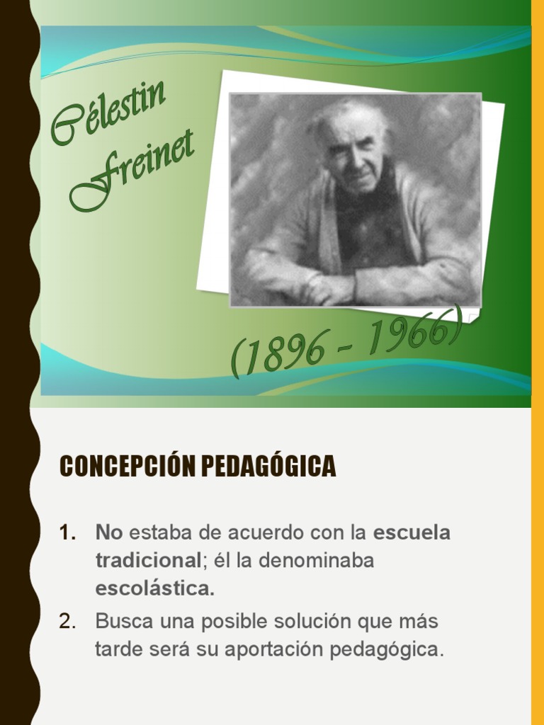 2 FREINET Celestin | PDF | Aprendizaje | Educación de la primera infancia