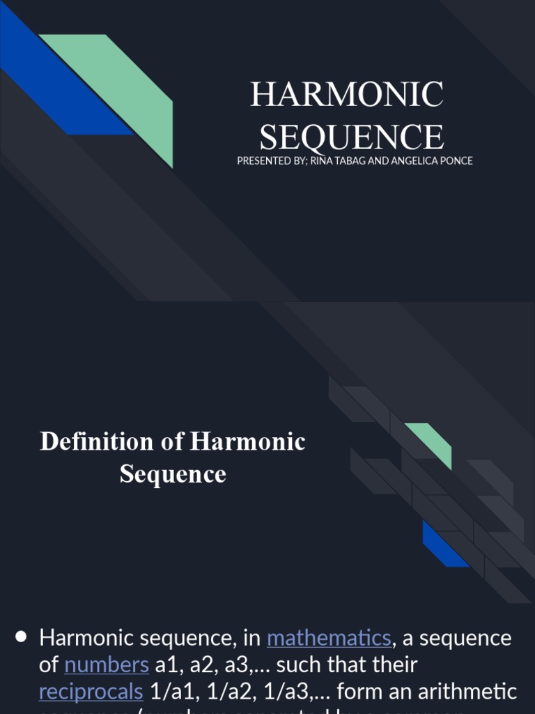 Harmonic Sequence | PDF | Arithmetic | Elementary Mathematics