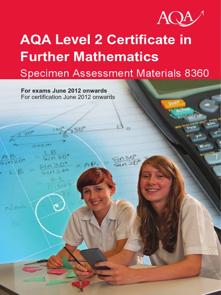Further Maths Specimen Papers | PDF | Sine | Elementary Mathematics