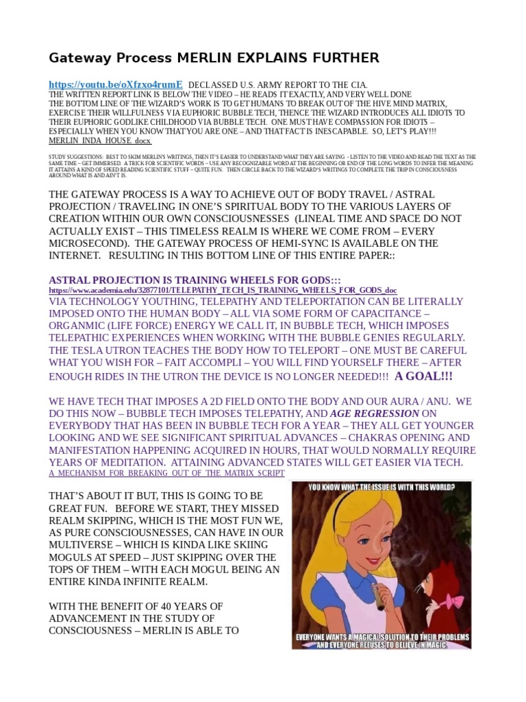 Gateway Process Merlin Explains Further | PDF | Holography | Resonance