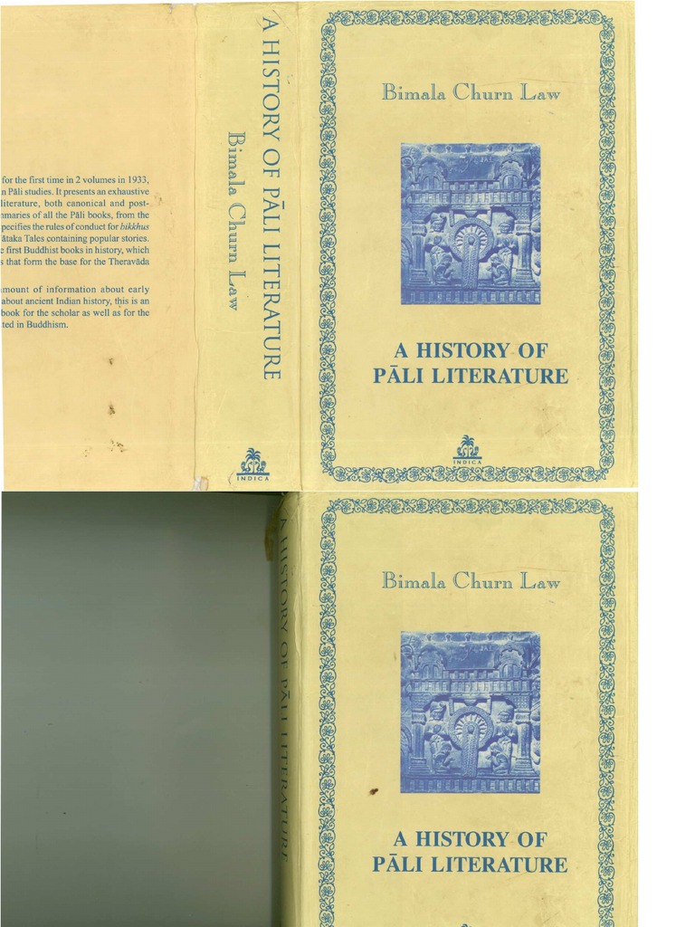 A History of Pali Literature