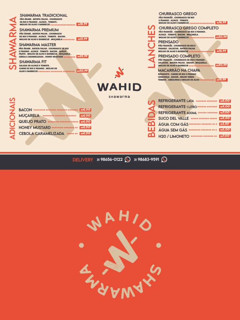 Shawarma Menu and Prices | PDF