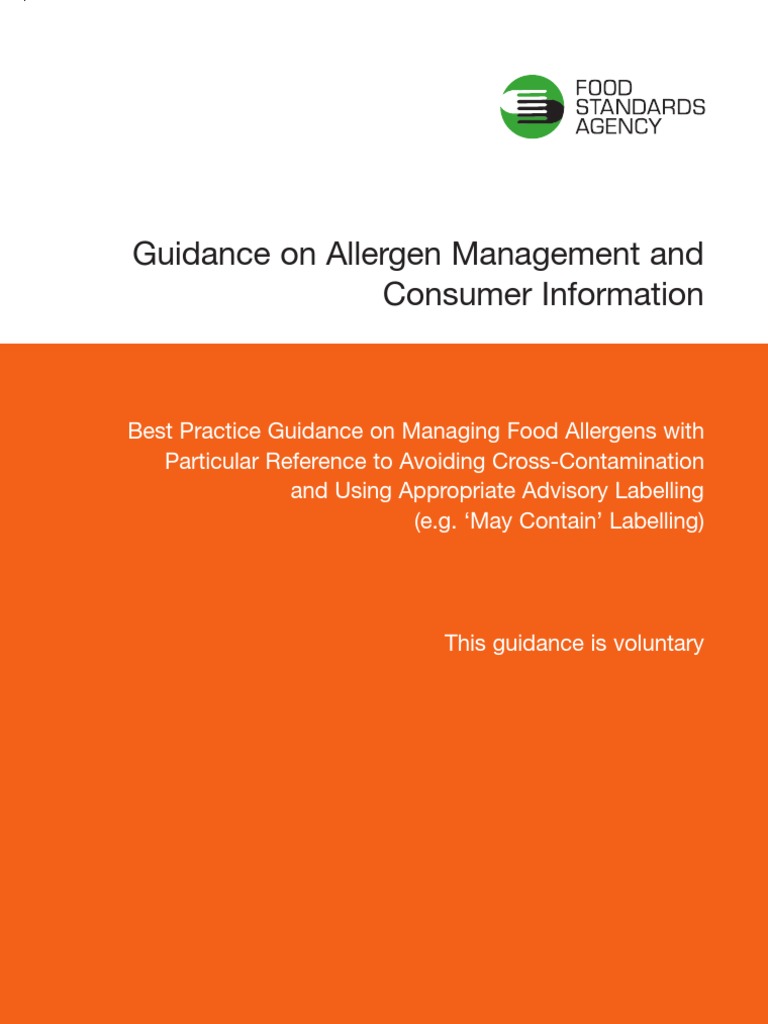 FSA Guideline Allergens Management | PDF | Food Allergy | Food Intolerance