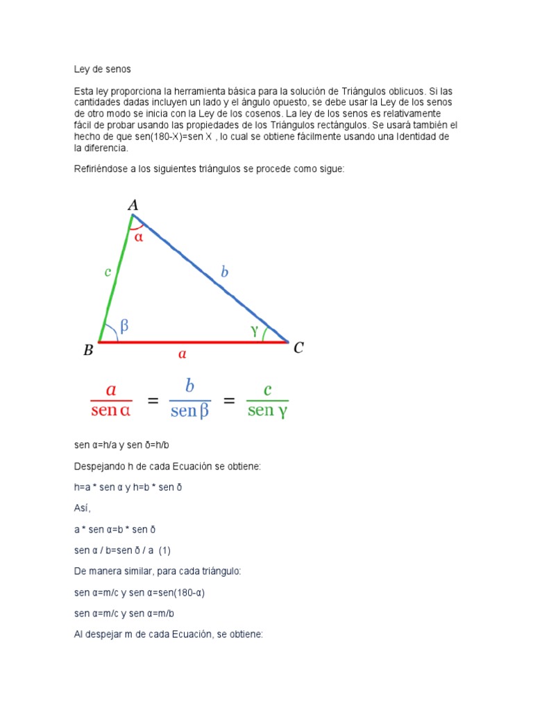 Ley de Senos | PDF | Seno | Triángulo
