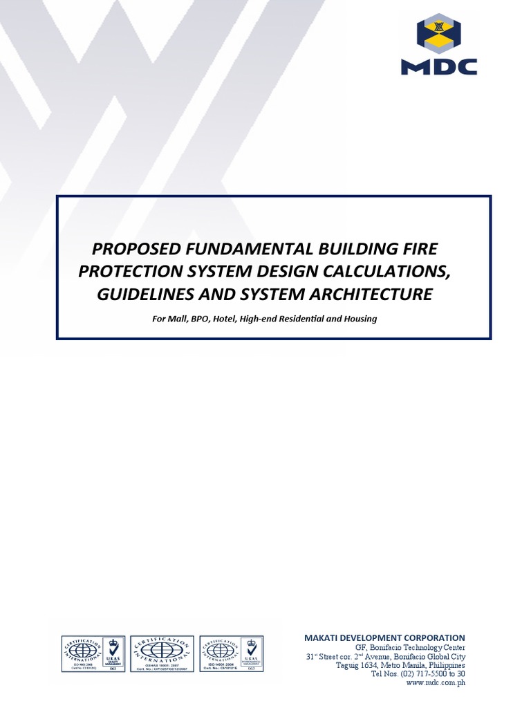 Proposed Fundamental Fire Protection System Design Calculations - Final ...