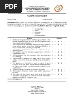Certificate of Instrument Validation | PDF | Self-Improvement