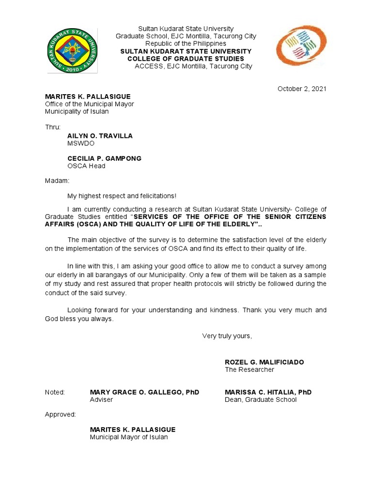 Communication Letter | PDF | Old Age | Cognition