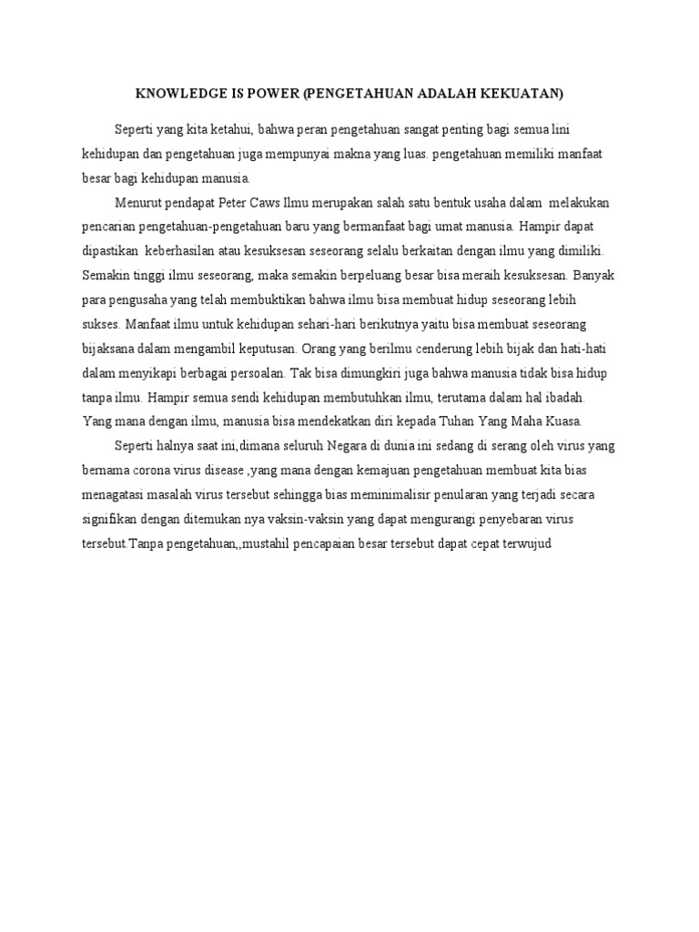 Knowledge Is Power | PDF