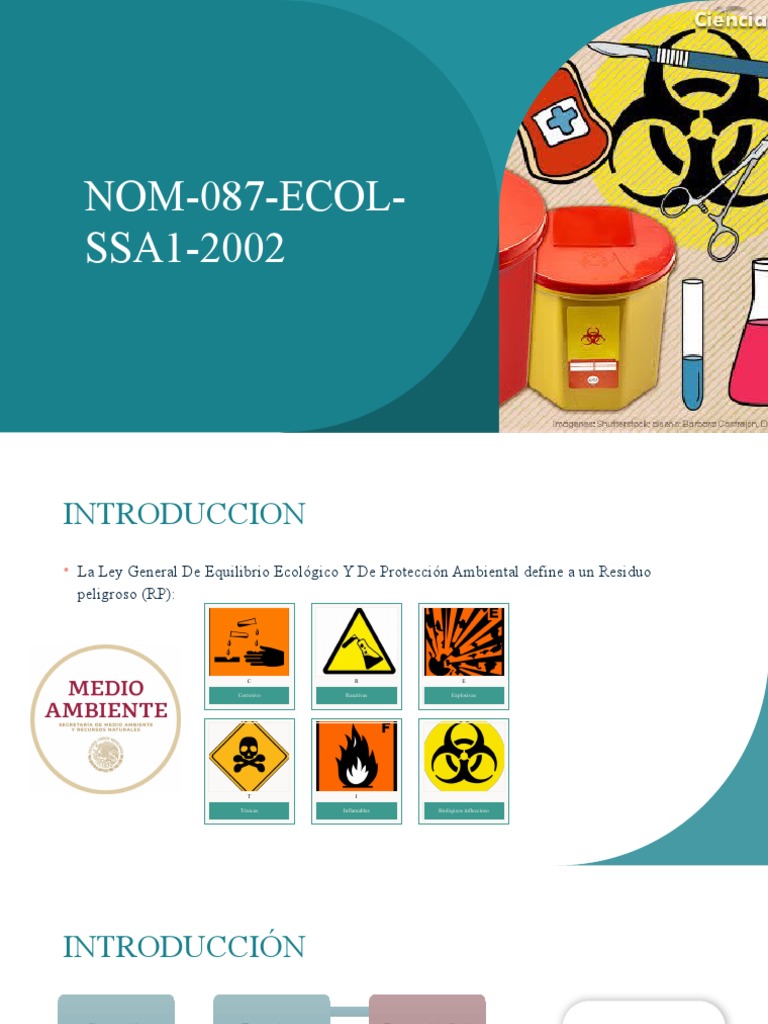 Nom 087 Ecol Ssa1 2002 | PDF | Residuos | Especialidades Medicas