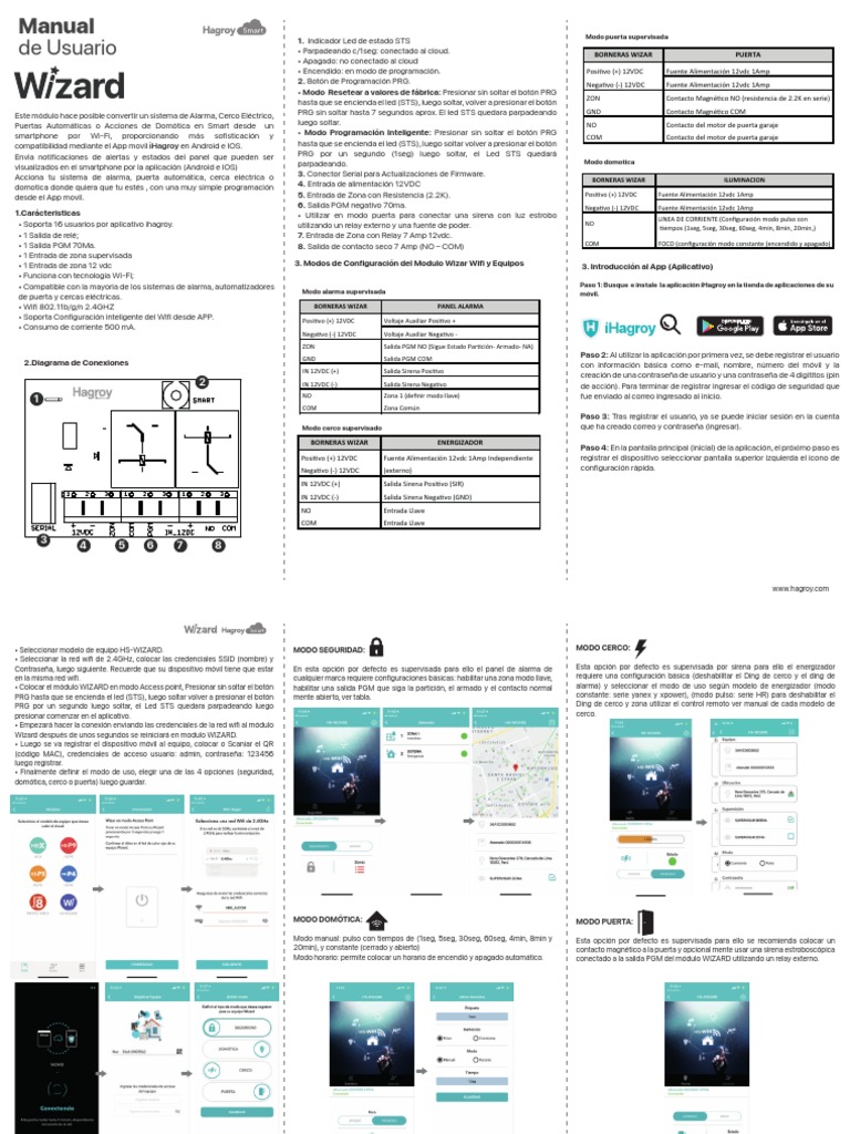 Manual de Módulo Wi-Fi Wizard Hagroy | PDF | Wifi | Contraseña