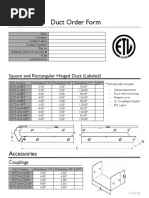 Ductwork Order Form | PDF | Duct (Flow) | Equipment