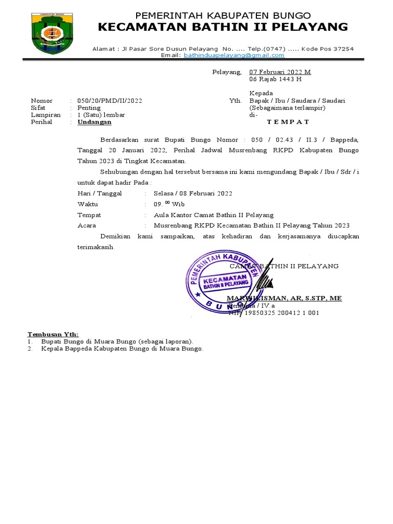 Undangan Musrenbang | PDF