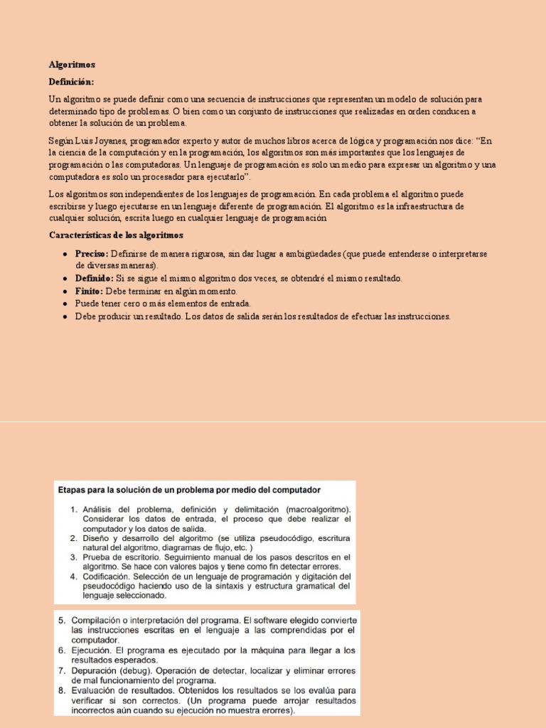 Algoritmos Tema1 | PDF | Algoritmos | Lenguaje de programación