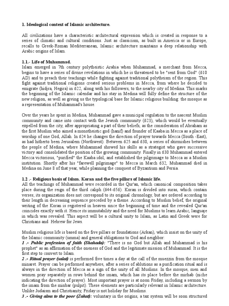 00 Introduction Islamic Architecture | PDF | Caliphate | Muhammad