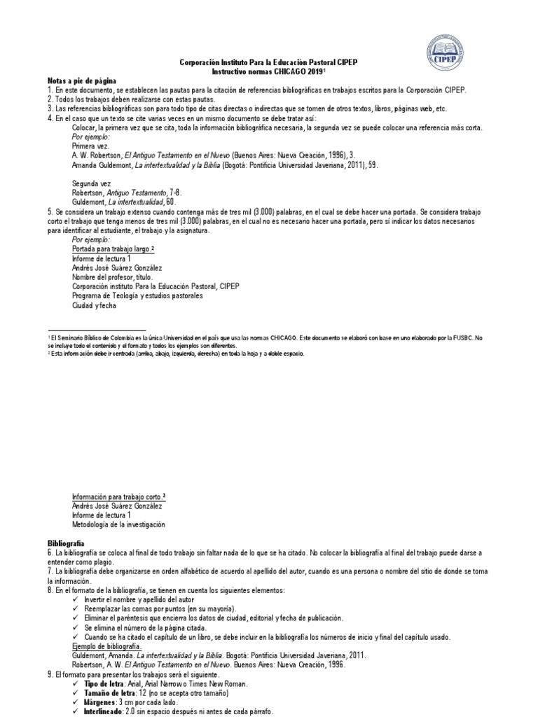 Manual Chicago CIPEP | PDF | Bibliografía | Citación