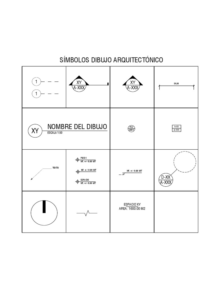 Autocad 2d-Plantilla Simbolos | PDF