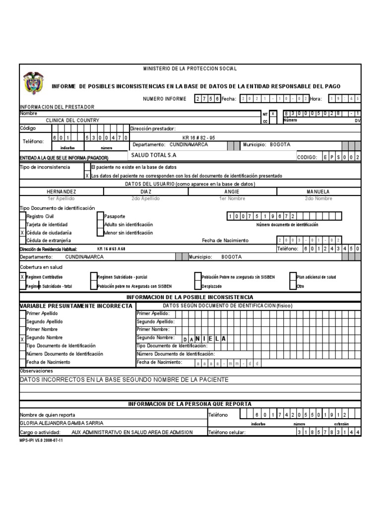 Formularios 3047 | PDF | Servicios públicos | Ciencias de la Salud