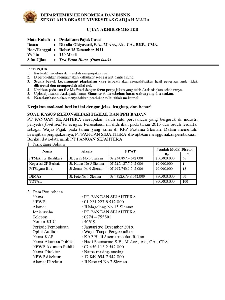 Departemen Ekonomika Dan Bisnis Sekolah Vokasi Universitas Gadjah Mada | PDF