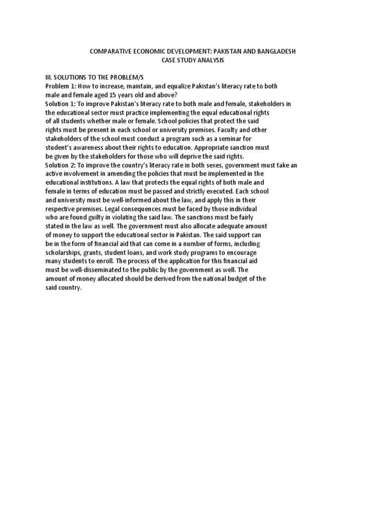 Comparative Economic Development Pakistan and Bangladesh 2 | PDF