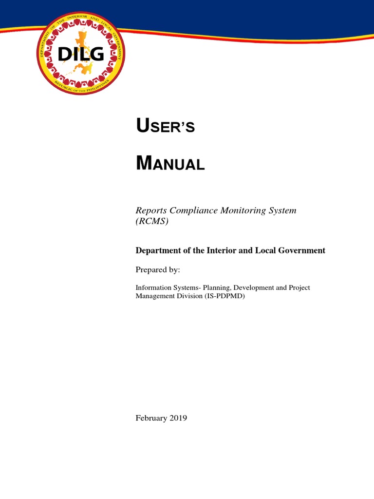 RCMS User Manual | PDF | Menu (Computing) | Button (Computing)