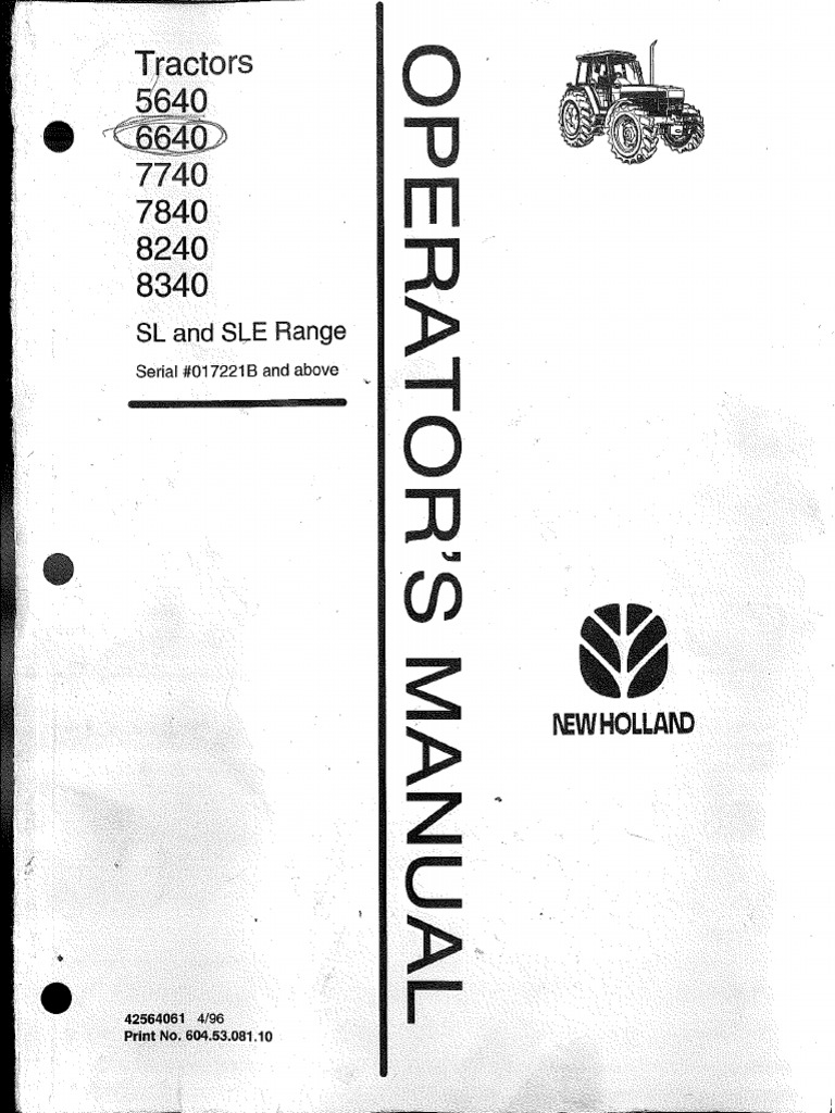 Ford 8240 Operator | PDF