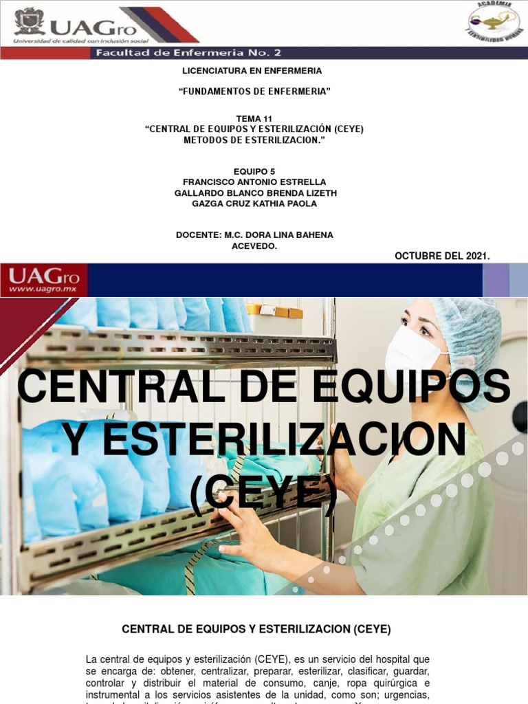 Métodos y Áreas de Esterilización CEYE | PDF | Esterilización ...
