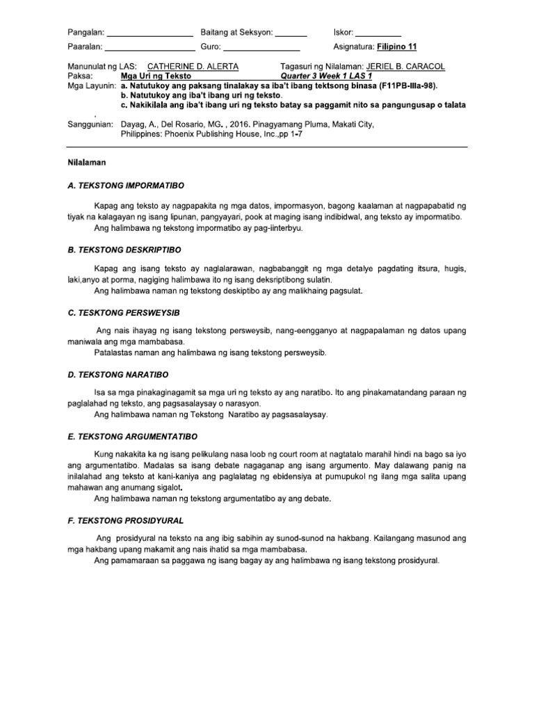 Pagbasa at Pagsusuri NG Ibat Ibang Teksto | PDF | Technology & Engineering