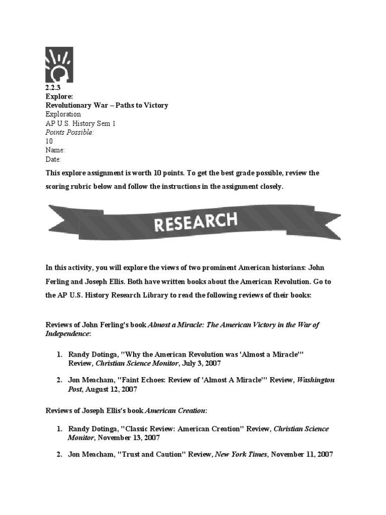 2.2.3 Explore - Revolutionary War | PDF | American Revolution ...