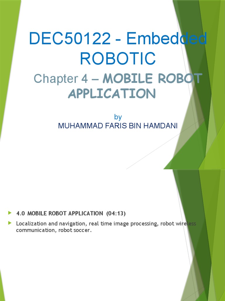 DEC50122 - Embedded Robotic: Chapter 4 - MOBILE ROBOT | PDF | Rgb Color Model | Electronics