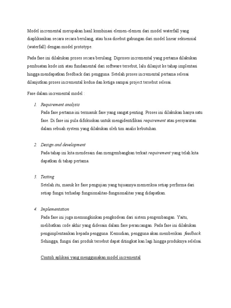Metode Incremental | PDF