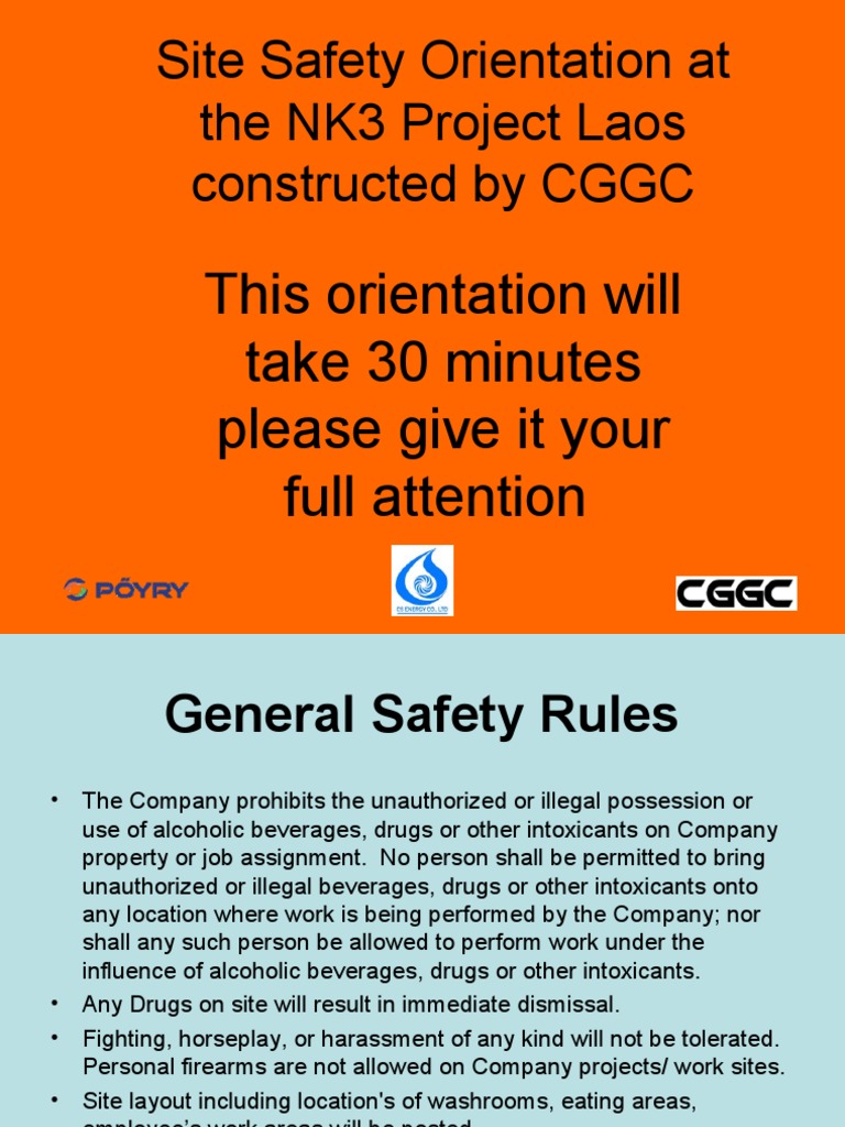 Safety Orientation Safe Operations | PDF | Scaffolding | Personal ...