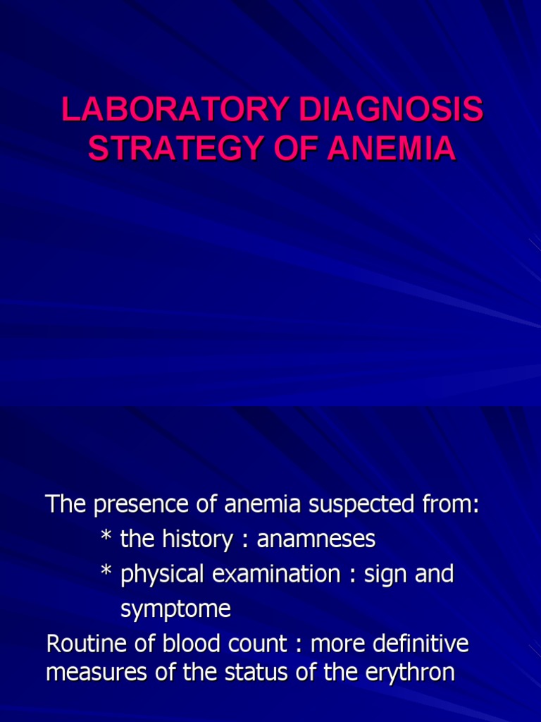 Strategi Diagnosis Anemia | PDF | Anemia | Red Blood Cell
