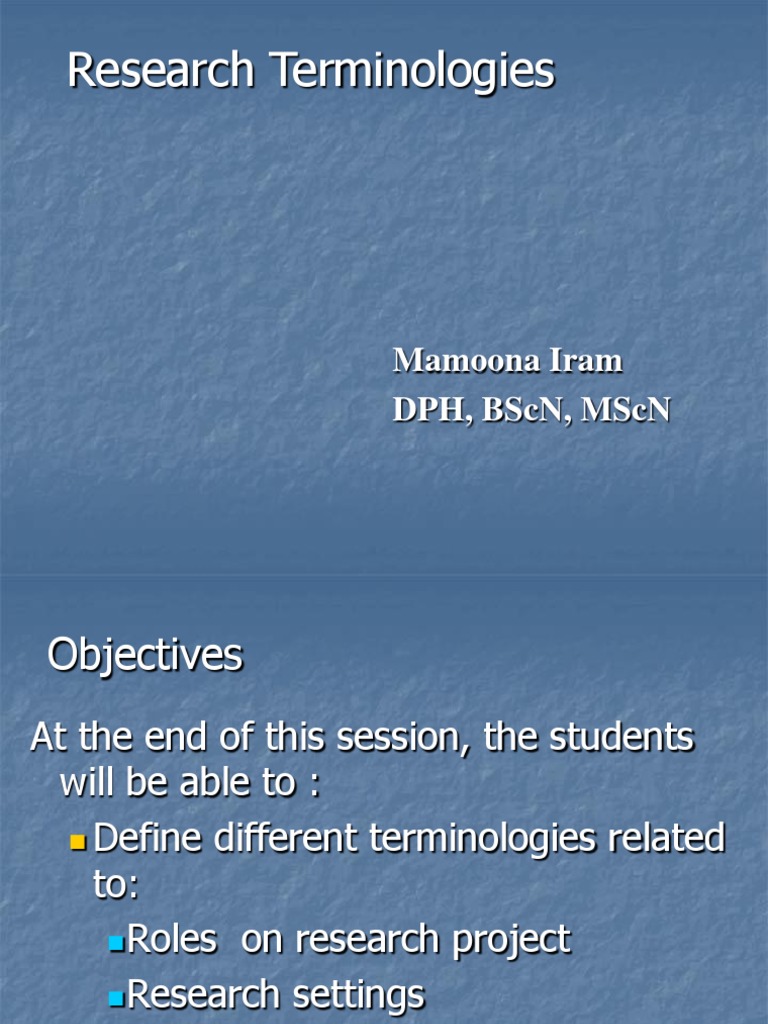 Research Terminologies | PDF | Dependent And Independent Variables ...